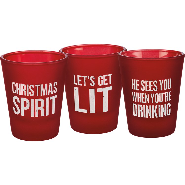 Shot Glass Set- He Sees You – Sage Lane Cottage